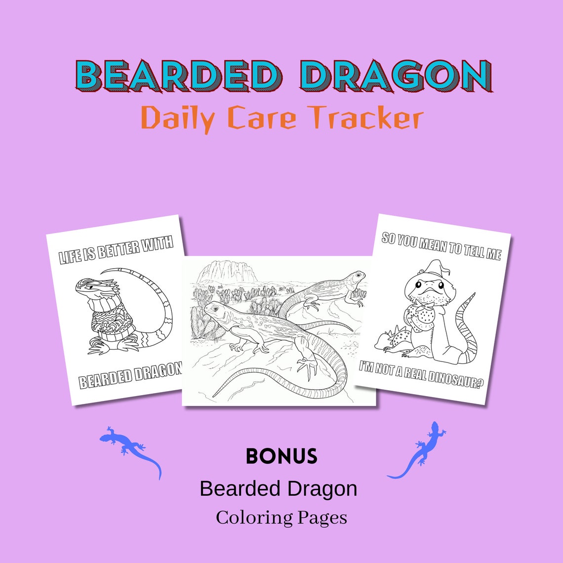 Printable Bearded Dragon Care Tracker, Bearded Dragon Chore Chart ...