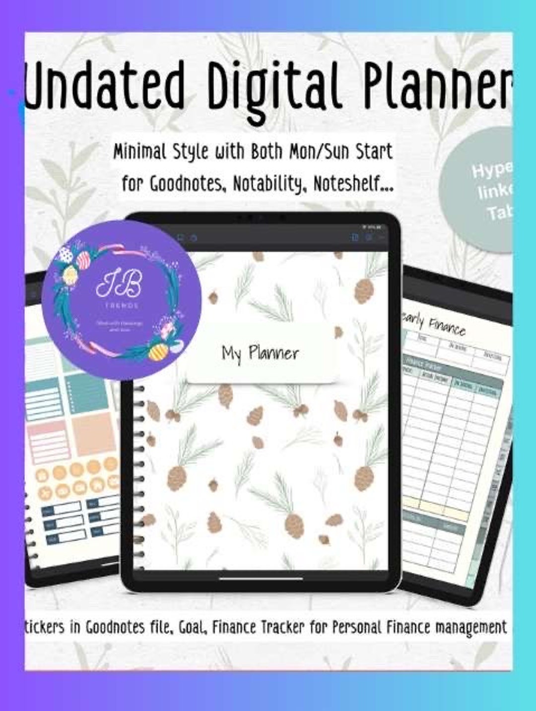 Nature Planner, Digital Printable Planner for Christmas, Handmade ...