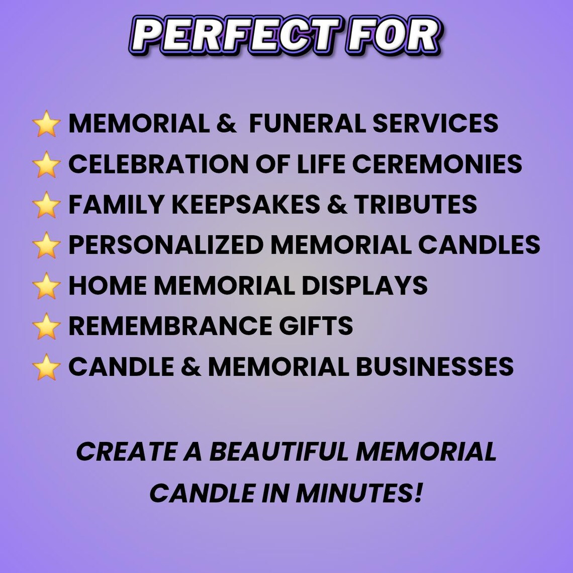 Yellow Memorial Candle Template Editable Canva Funeral Candle Design ...