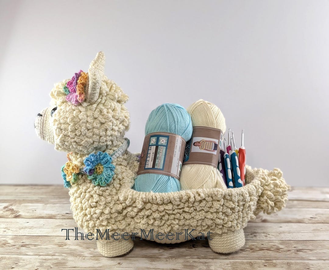 Crochet Llama Desk Organizer Basket Amigurumi Pattern PDF Only - Etsy