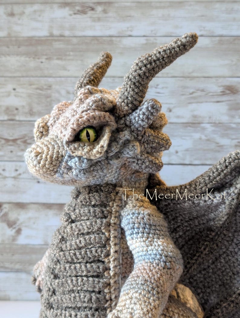 Ash the Elder Dragon Realistic Amigurumi Fantasy Mythical PDF in ...