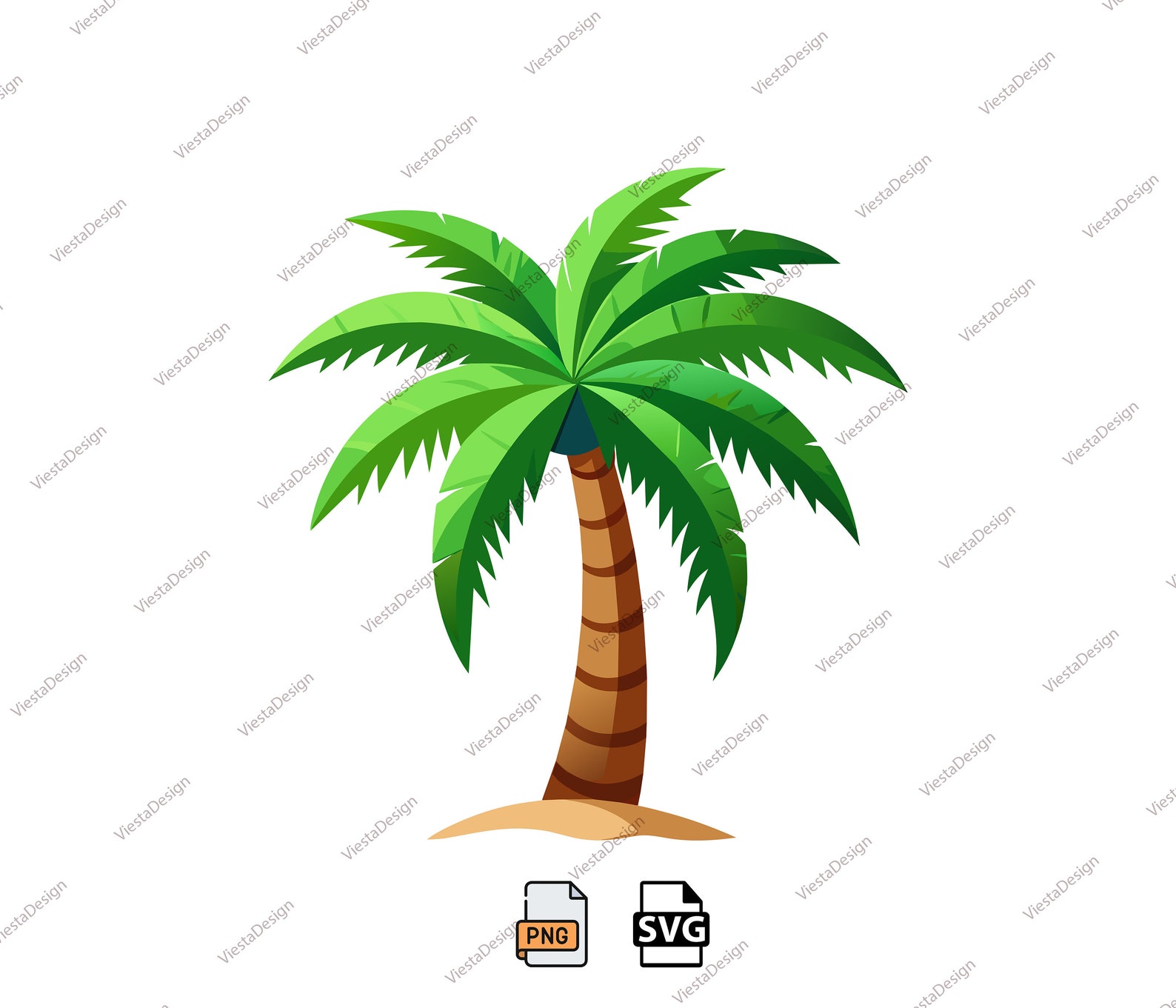 Palm Tree PNG, Palm Tree Svg, Palm Tree Clipart, Digital Download ...
