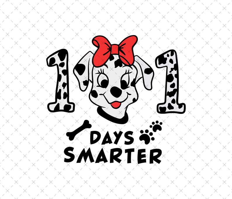101 Days Smarter Dalmatian Girl PNG, SVG (digital Download) - Etsy