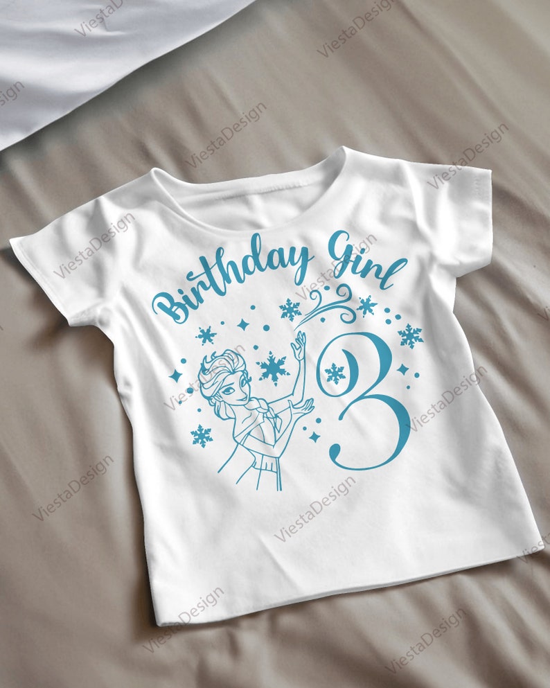 Elsa 3rd Birthday Girl, Queen Princess SVG PNG (digital Design) - Etsy