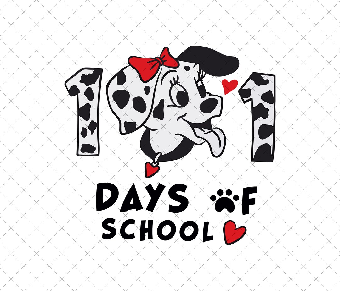 101 Days School PNG, 101 Days of School Dalmatian Girl, Pink 101 Days ...