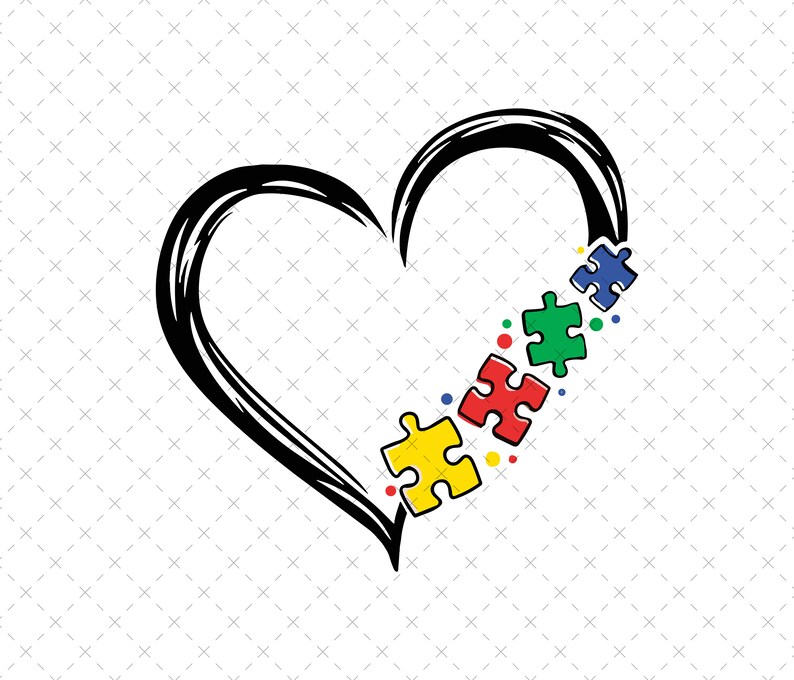 Autism Heart Svg, Autism Svg, Autism Awareness Svg, Puzzle Heart Svg ...