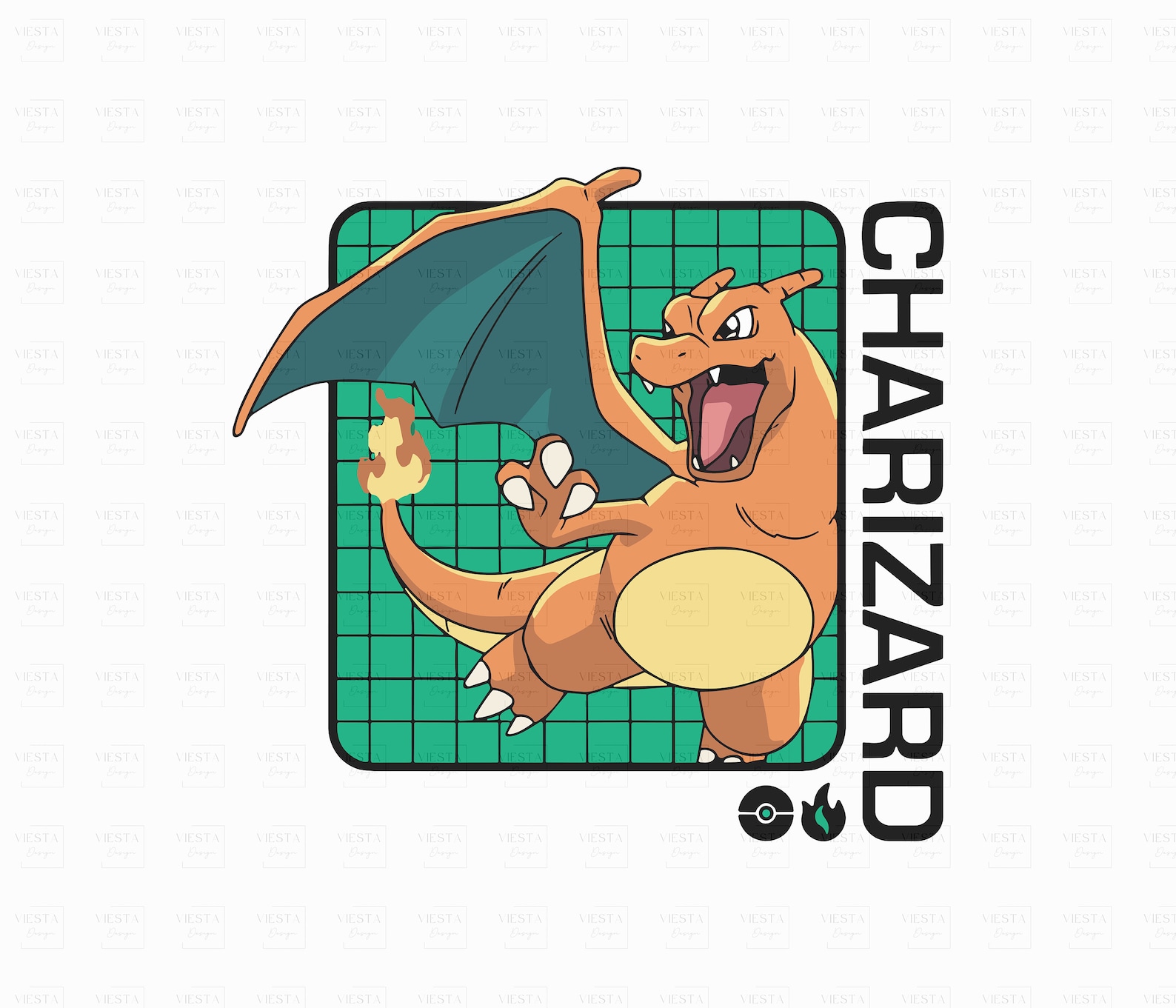 Charizard Svg, Charizard Png, Pokemon Vector, Charizard Silhouette ...