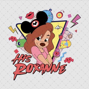 His Roxanne Her Max Valentine’s Day Design, Colorful Cartoon Couple Art ...