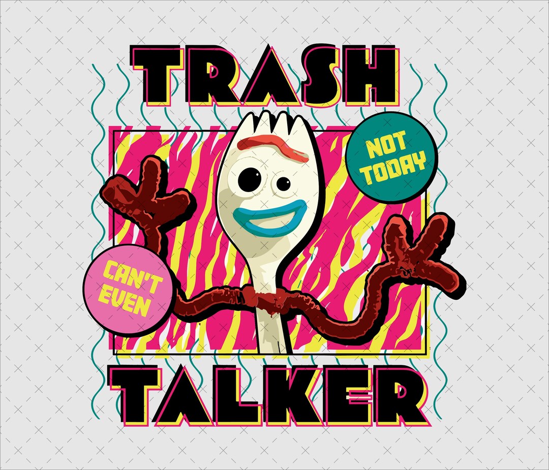 Forky Character Png, Trash Talker Design, Toy Story Forky, Colorful ...