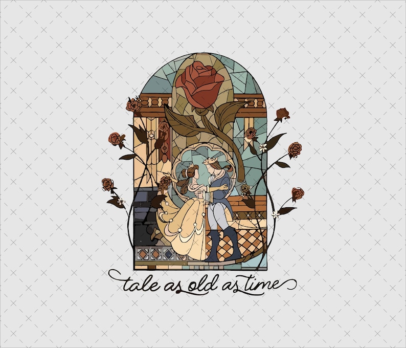 Retro Tale as Old as Time Book Shop Svg, Beauty and the Beast Png ...
