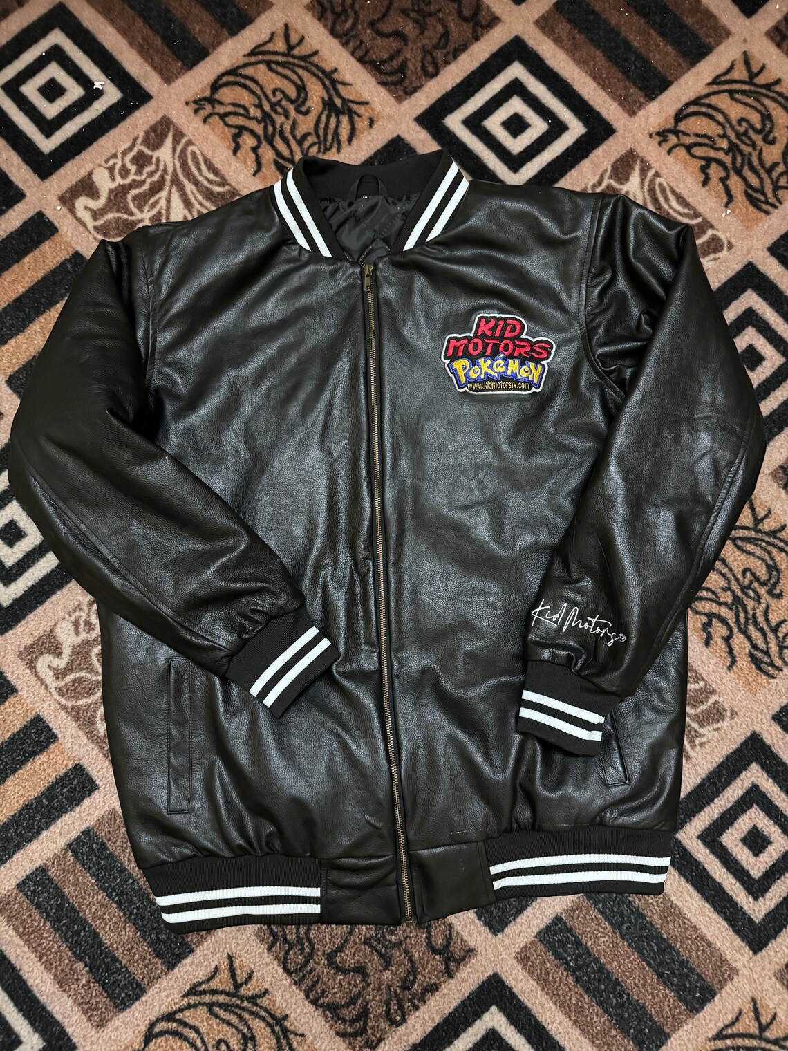Fully Custom Made Varsity Leather Jacket Leather Sleeve Zipper Fully ...