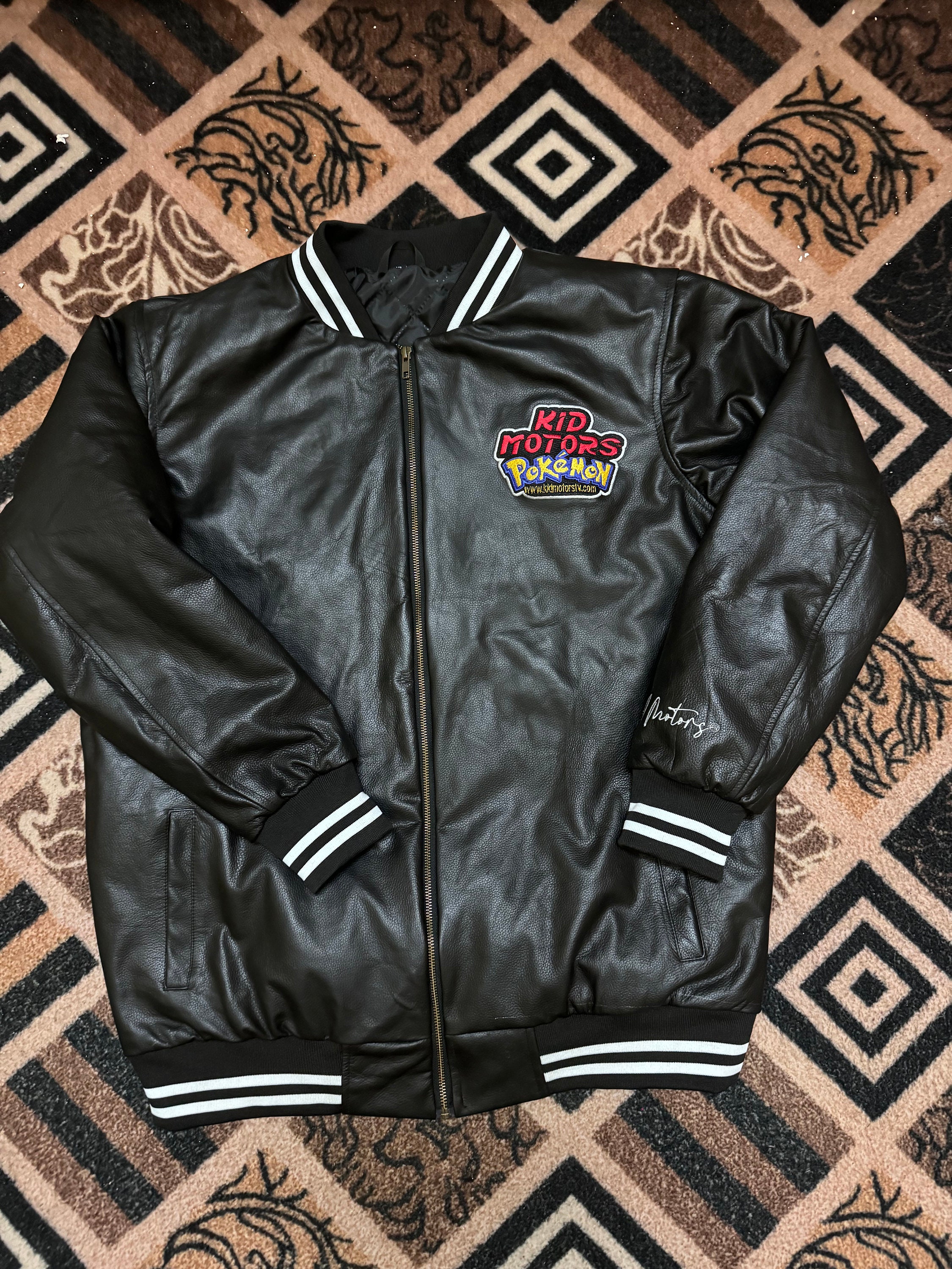 Fully Custom Made Varsity Leather Jacket Leather Sleeve Zipper Fully ...