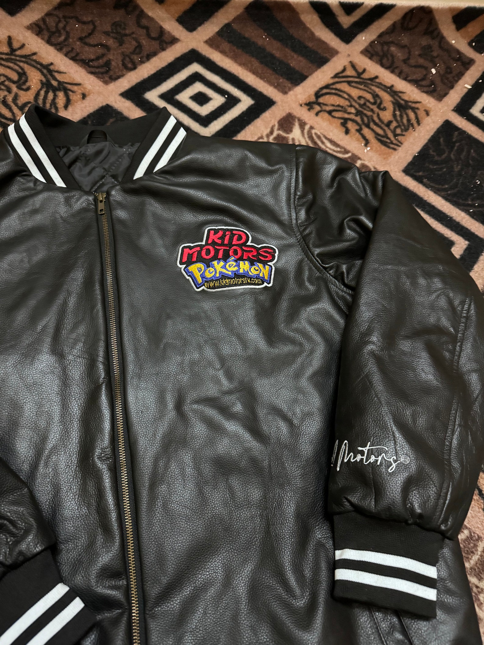 Fully Custom Made Varsity Leather Jacket Leather Sleeve Zipper Fully ...