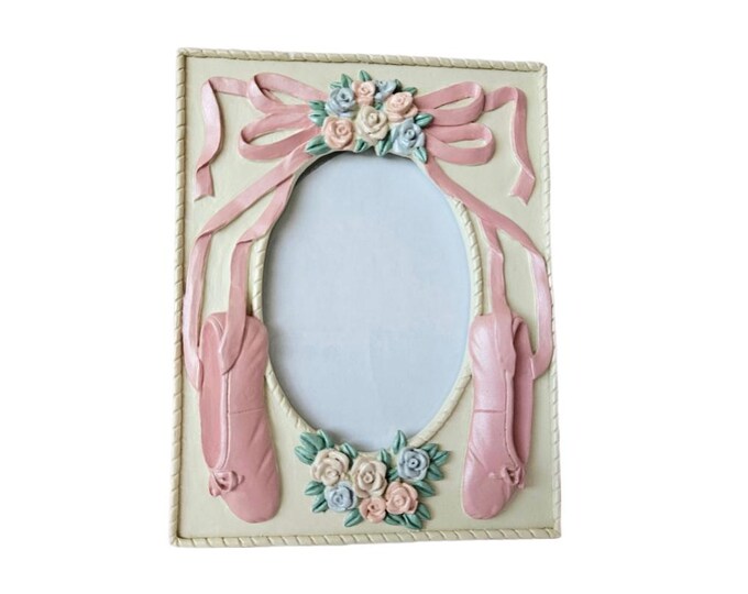Vintage 1990s Ballerina Slippers Photo Frame, Ballerina Ribbons and ...