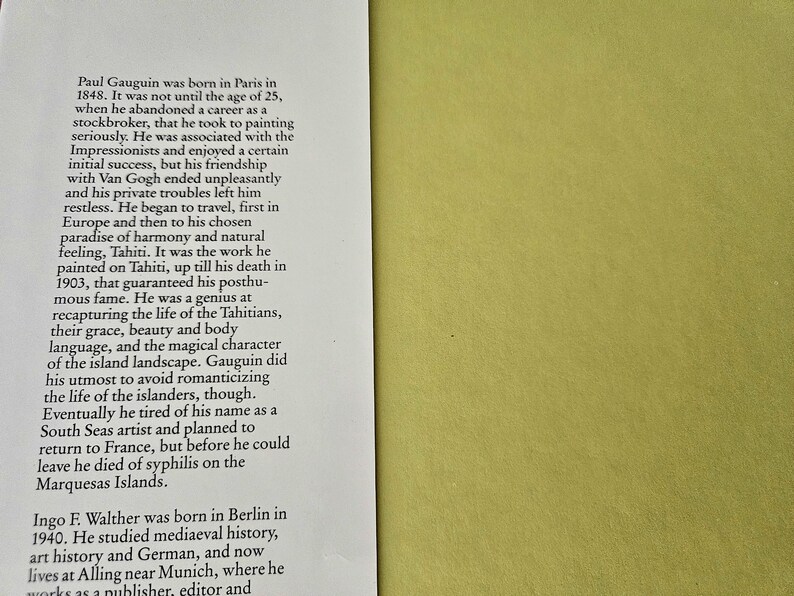 Vintage 1980s Paul Gauguin Art Book, Vintage Paul Gauguin Hard Cover ...