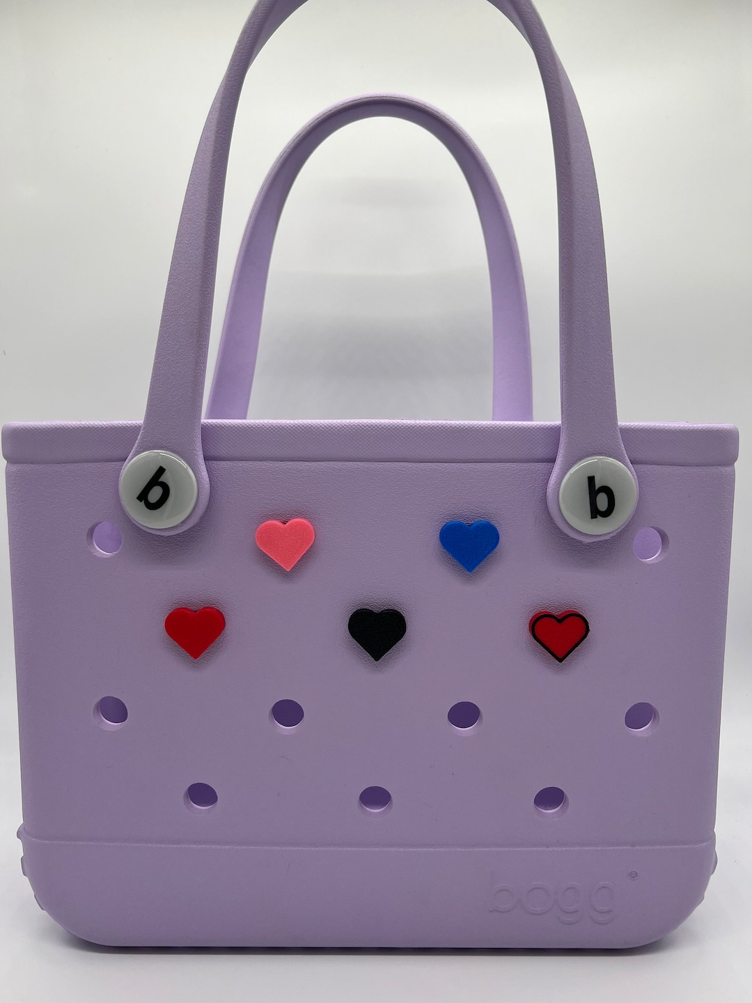Heart Shaped Small Bogg Bag Charm, Simply Modern Bag Accessory, Choose ...