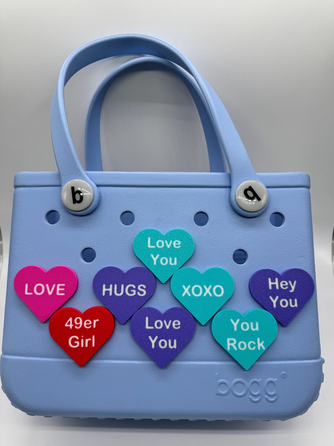 Customizable Valentine's Candy Heart Charm: Personalized Bag Accessory ...