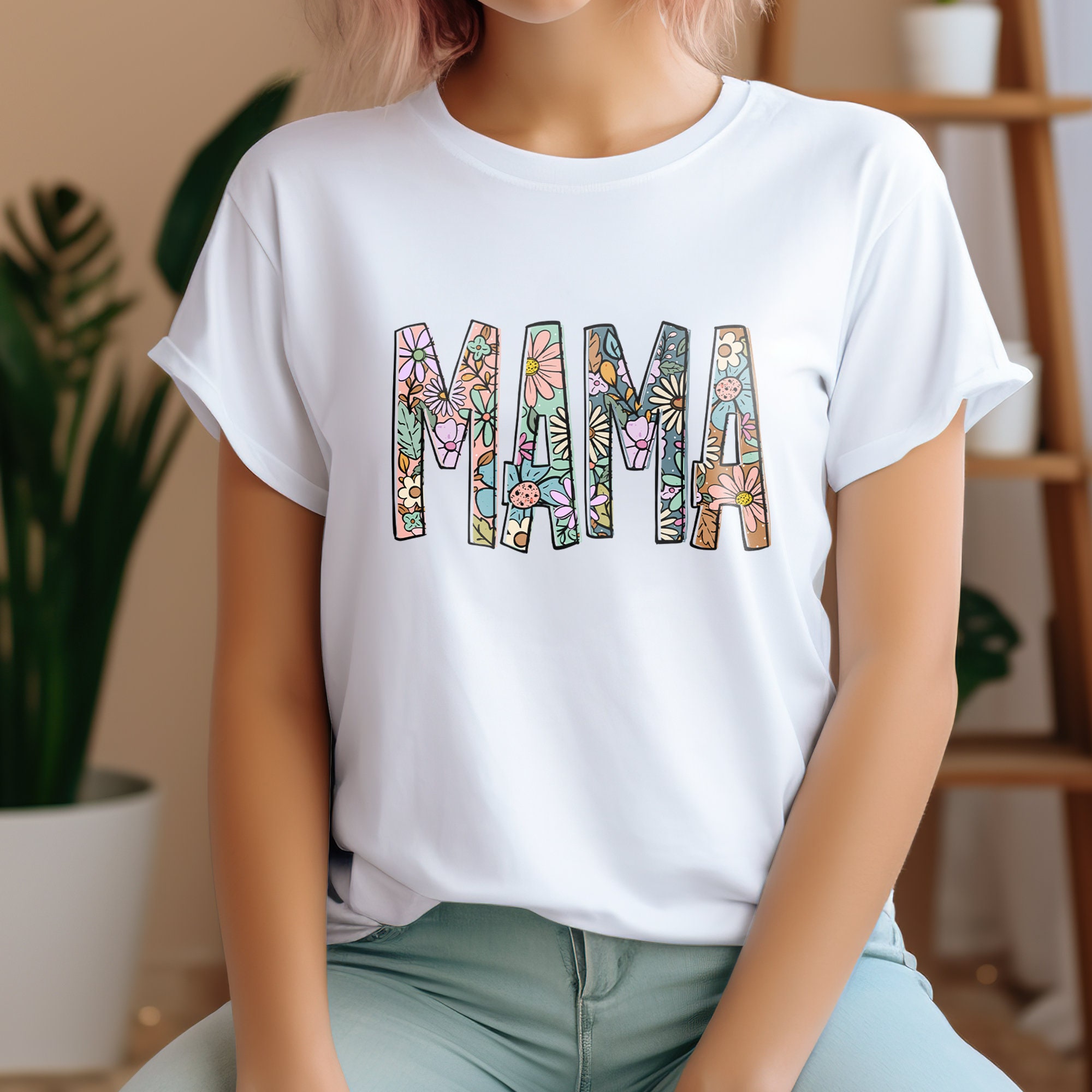 Floral Mama DTF Transfer, Mama DTF Print, DTF Transfer Ready for Press ...