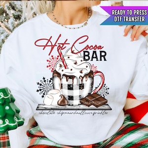Hot Cocoa Bar DTF Transfer Ready for Press, Chocolate DTF Transfer ...