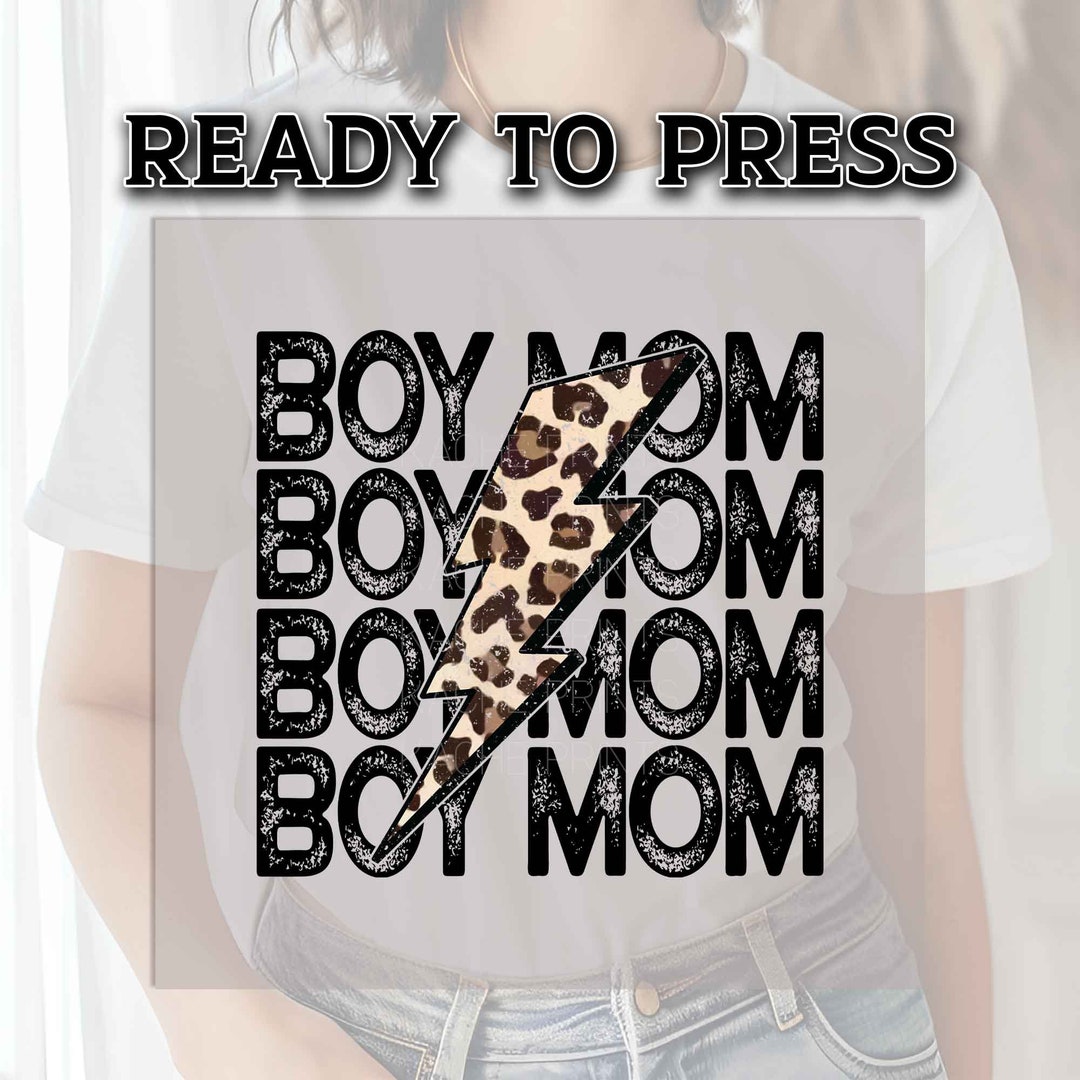 Boy Mom DTF Transfer Ready for Press, DTF Transfers, Heat Press ...
