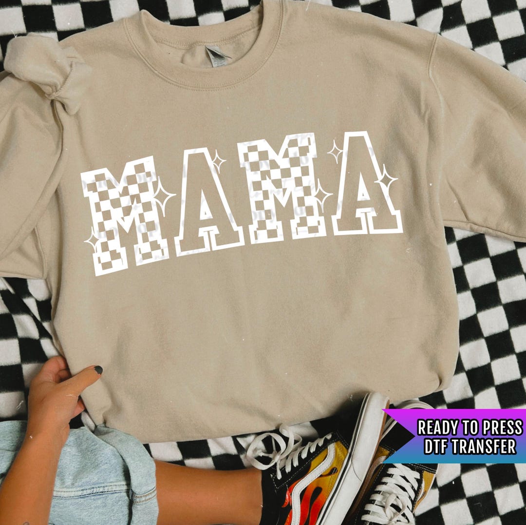 Mama DTF Transfer Ready for Press, Retro Mama DTF Prints, Heat Press ...