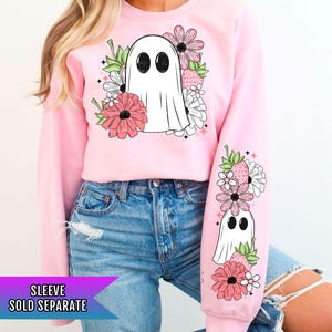 Cute Ghost DTF Transfers, Pink Ghost Dtf Transfer, Halloween DTF ...