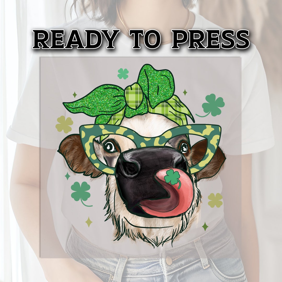 DTF Transfer, Highland Cow, Ready for Press, St Patrick Day DTF Print ...