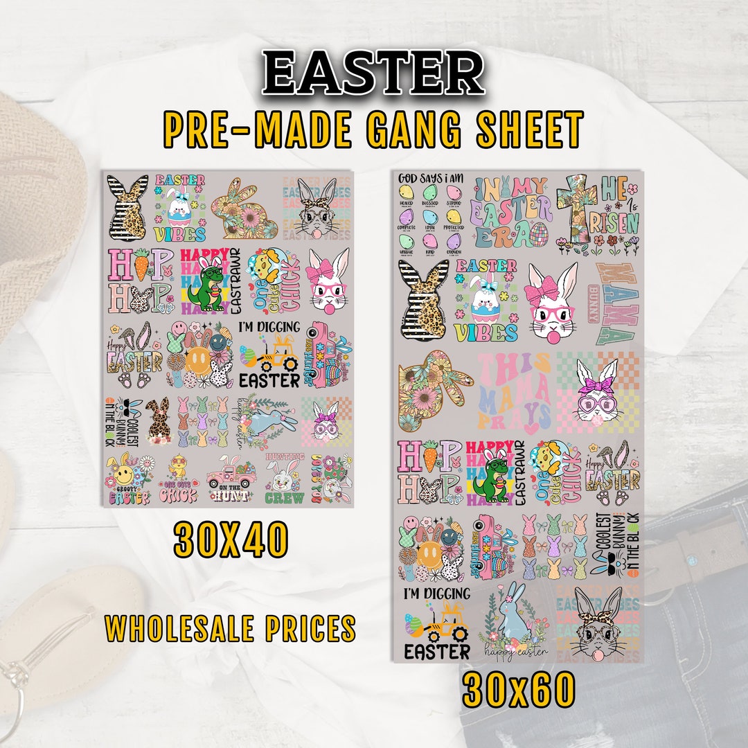 Easter Gang Sheet, Easter DTF Transfer, Easter Premade Gang Sheet, DTF ...
