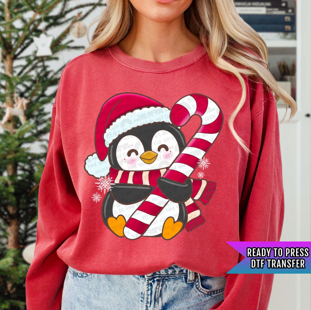 Penguin DTF Transfers Ready for Press, Penguin Transfers, Christmas DTF ...