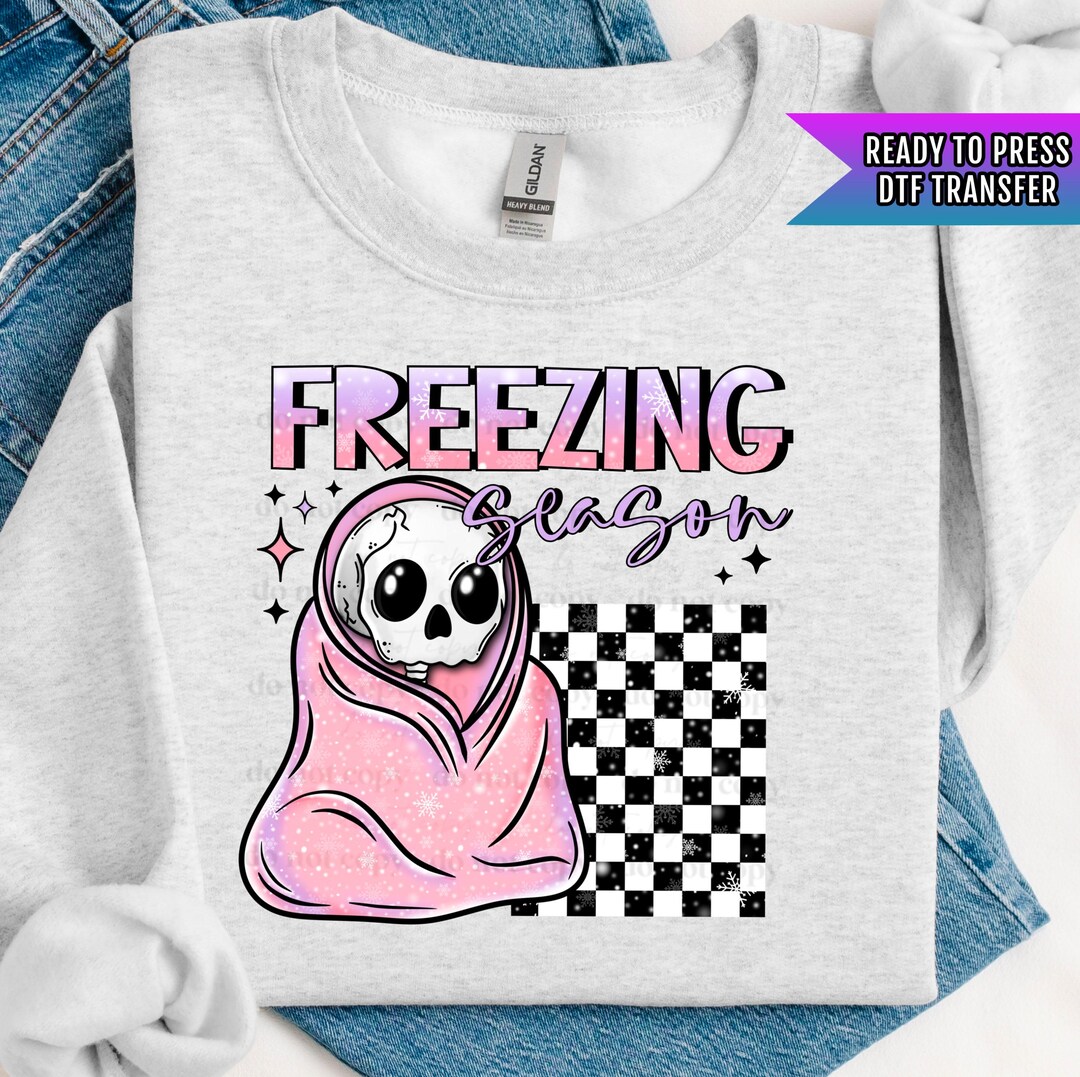 Freezing Season DTF Transfer Ready for Press, Christmas DTF Prints ...