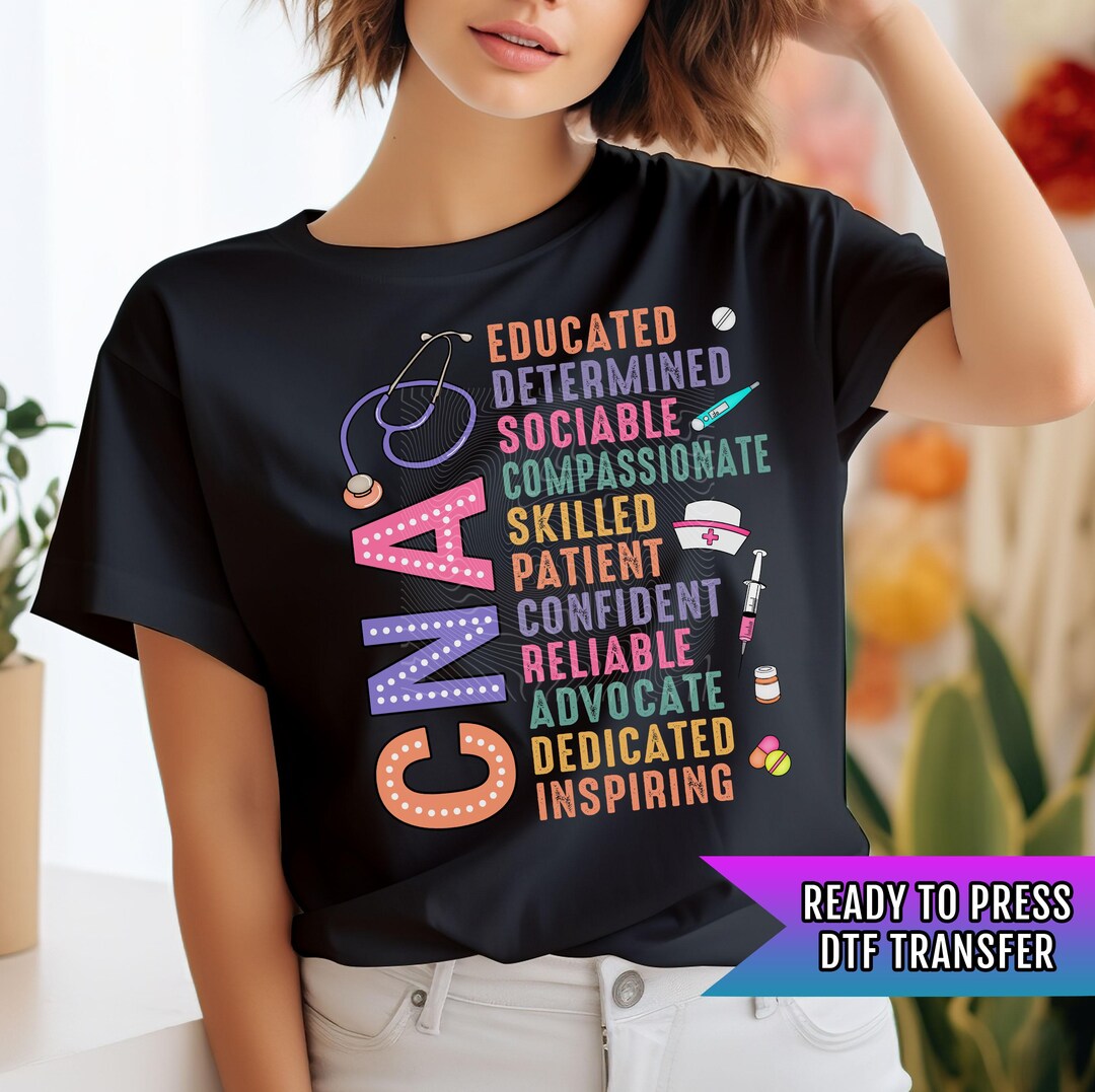 CNA DTF Transfer, Cna DTF Transfer Ready for Press, Nurse Heat Press ...