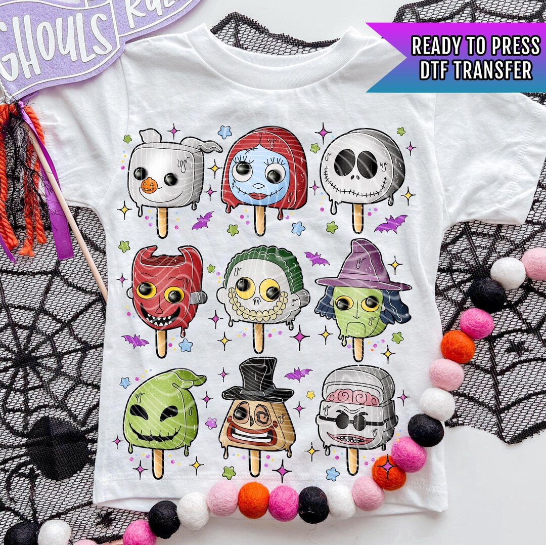 Nightmare Popsicle DTF Transfer, Halloween DTF Transfer Ready for Press ...