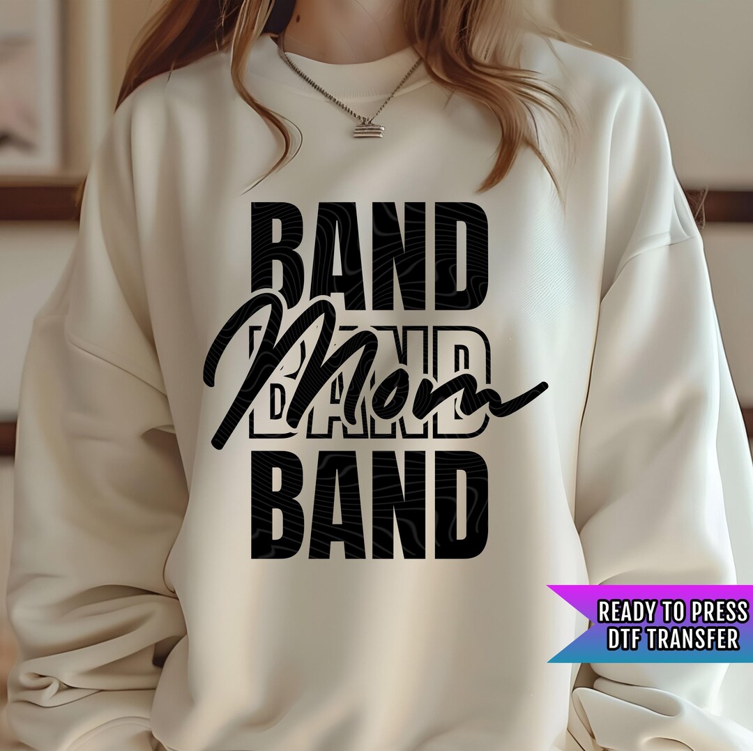 Band Mom DTF Transfers Ready for Press, High School Band Mama DTF ...