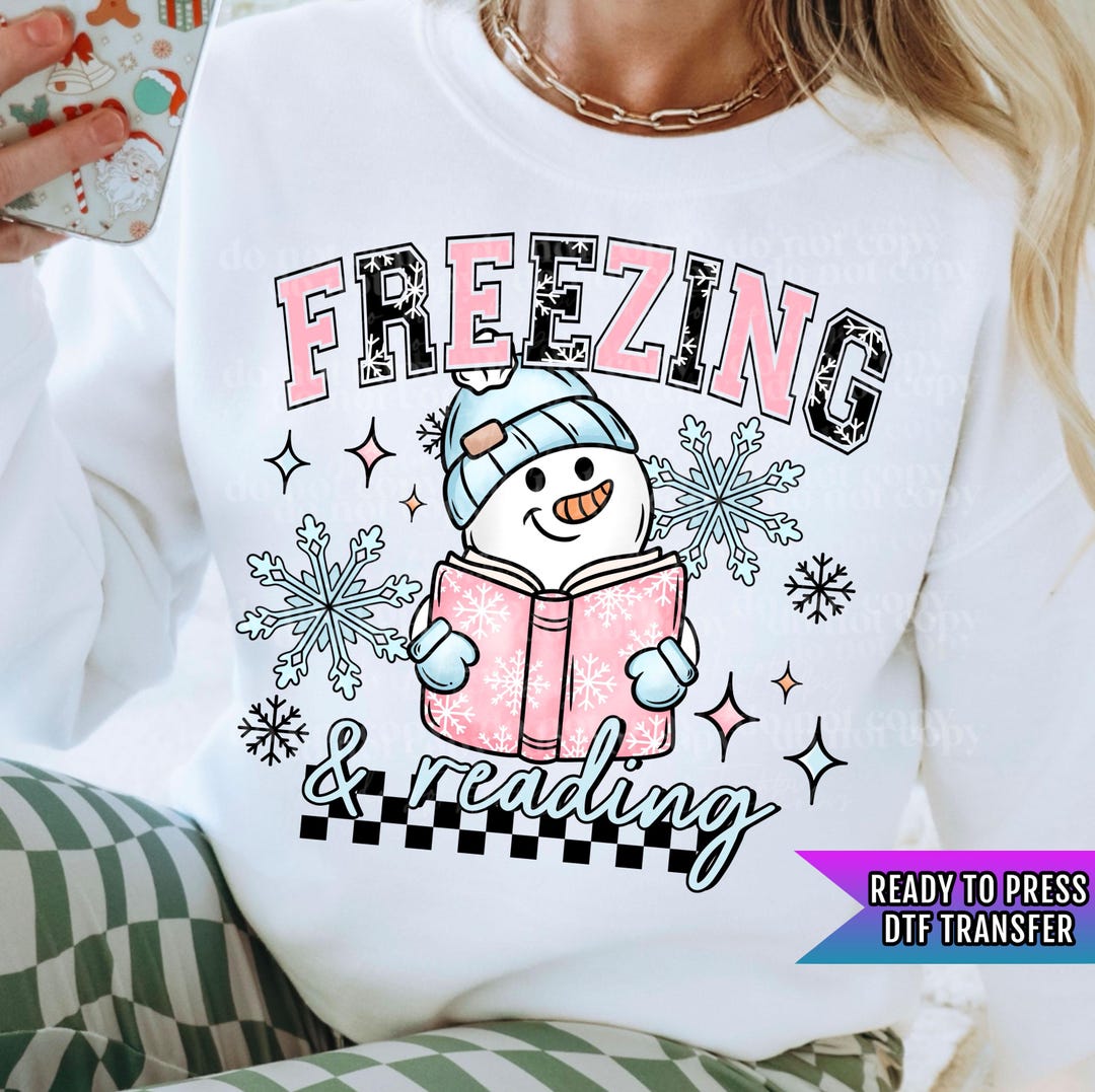 Freezing Reading DTF Transfers Ready for Press, Christmas DTF Print ...