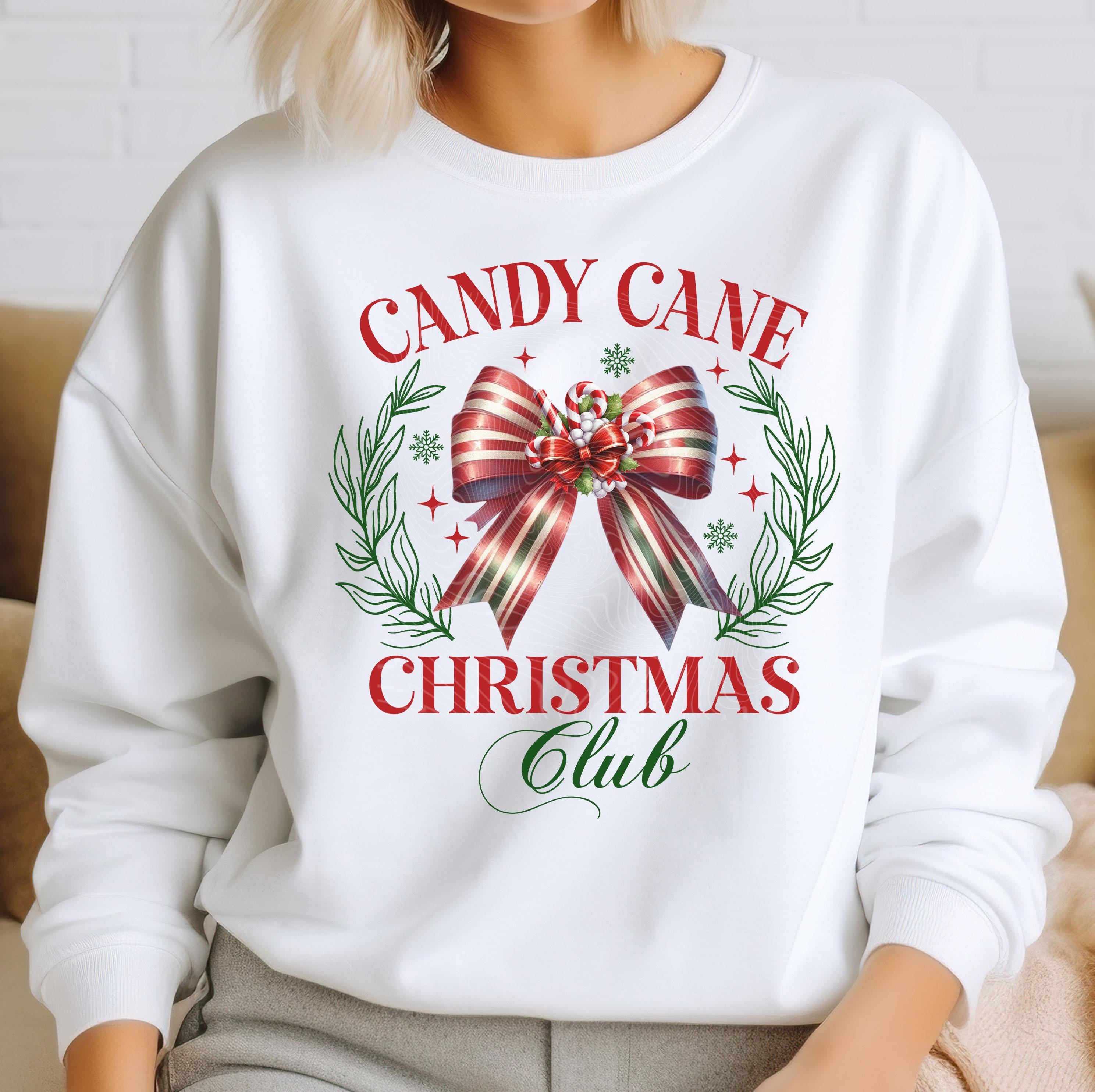 Candy Cane Christmas Club DTF Transfers Ready for Press, Merry ...