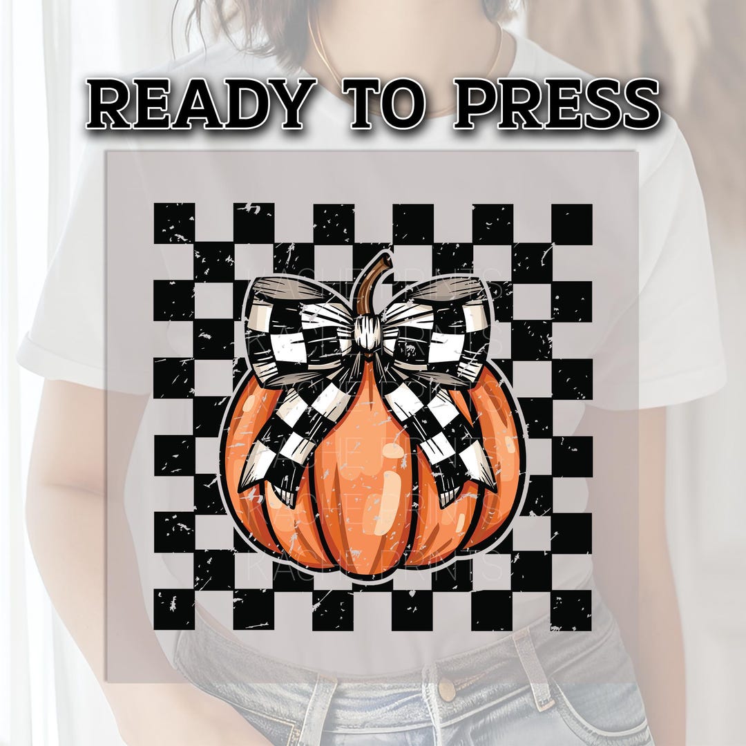 Pumpkin DTF Transfer Ready for Press, Fall DTF Transfers, Fall DTF ...