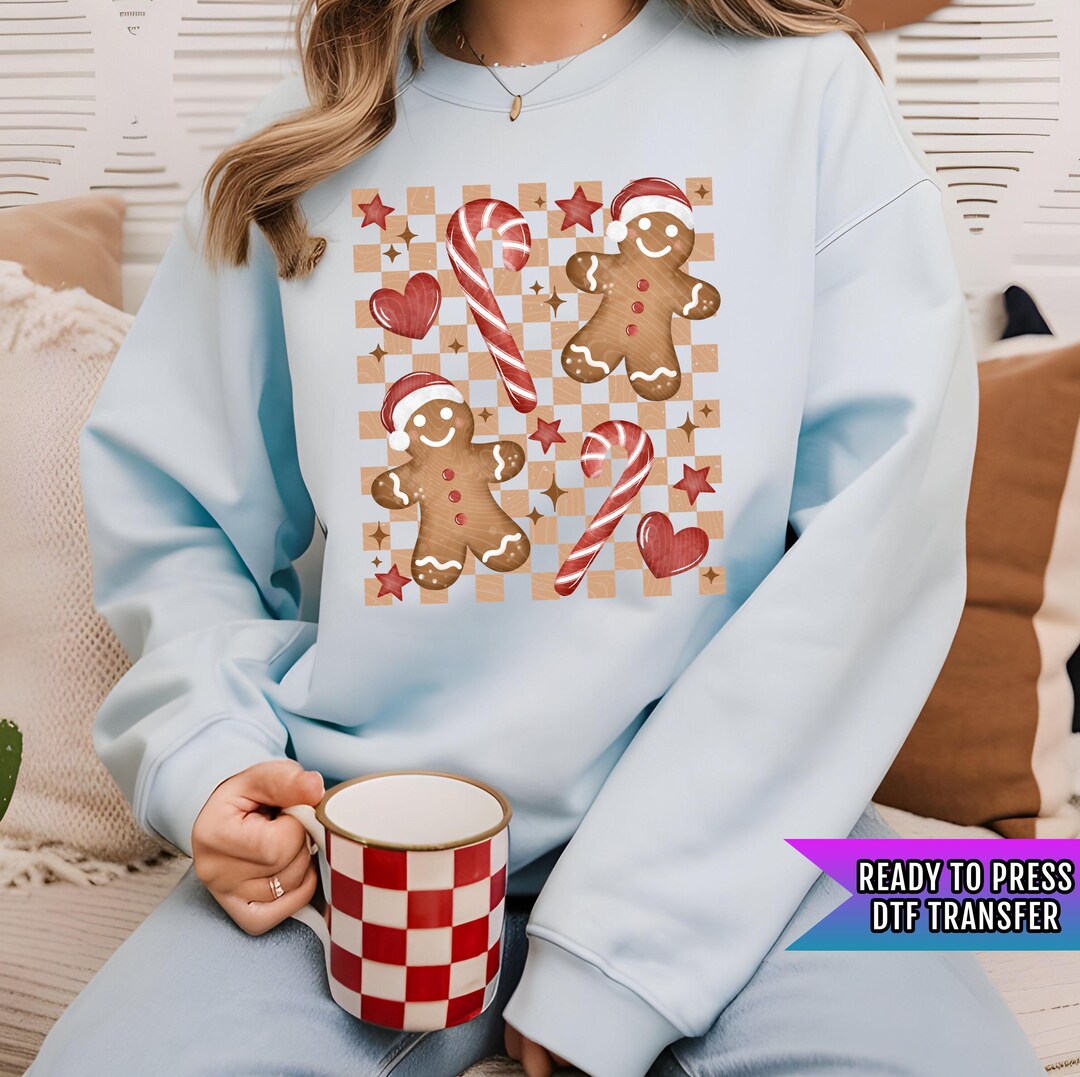 Christmas Gingerbread DTF Transfers Ready for Press, Merry Christmas ...