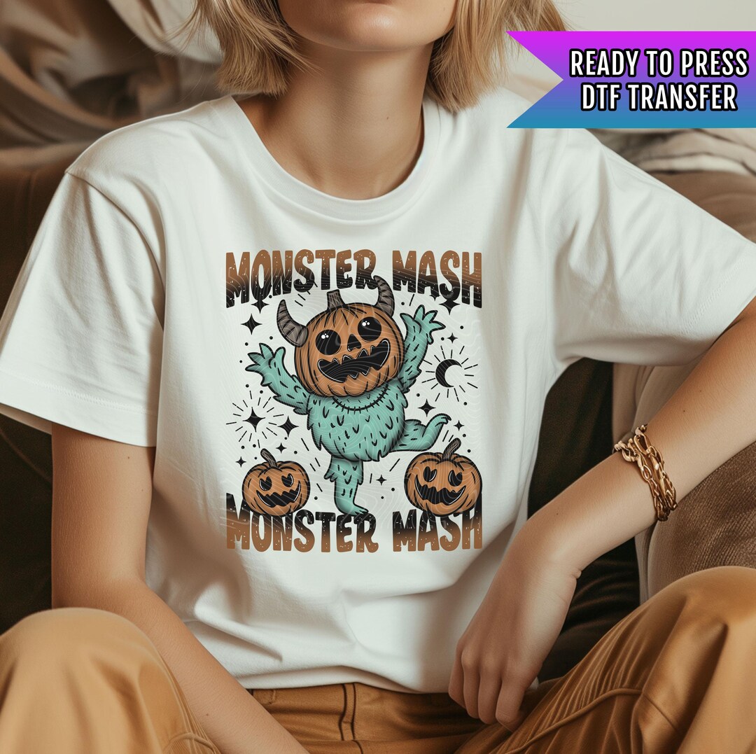 Monster Mash DTF Transfers, Halloween DTF Transfers Ready for Press ...