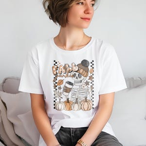 Fall Junkie DTF Transfer Ready for Press, Fall Skeleton DTF Transfer ...