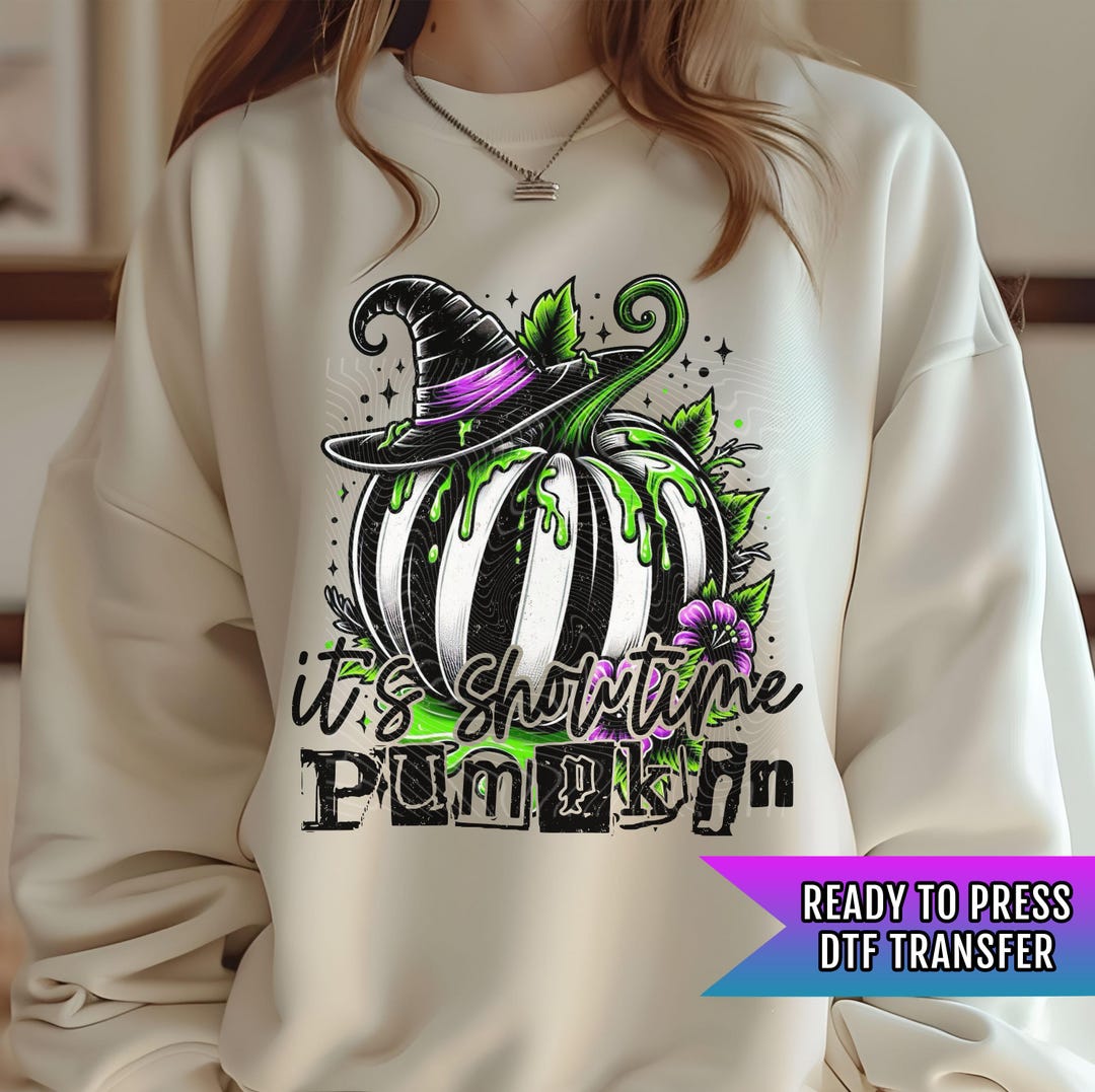 It's Showtime Pumpkin DTF Transfers, Spooky Dtf Transfer, Halloween DTF ...