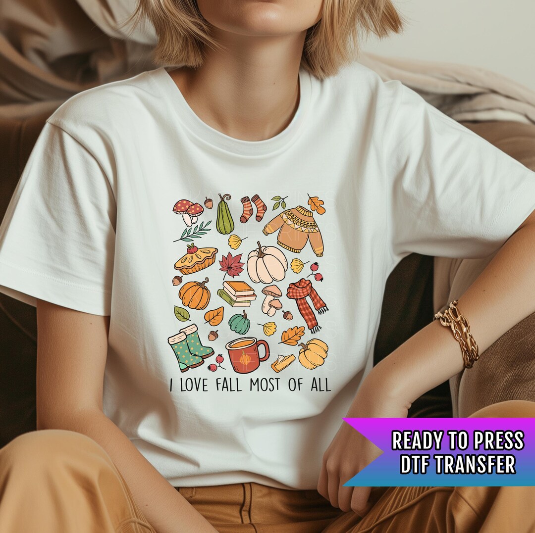 Fall DTF Transfer Ready for Press, Fall DTF Transfers, Autumn DTF ...