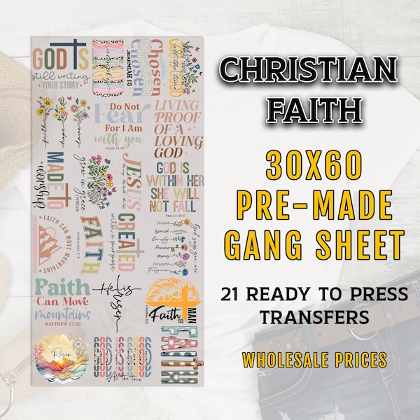 Christian Dtf Gang Sheets - Etsy