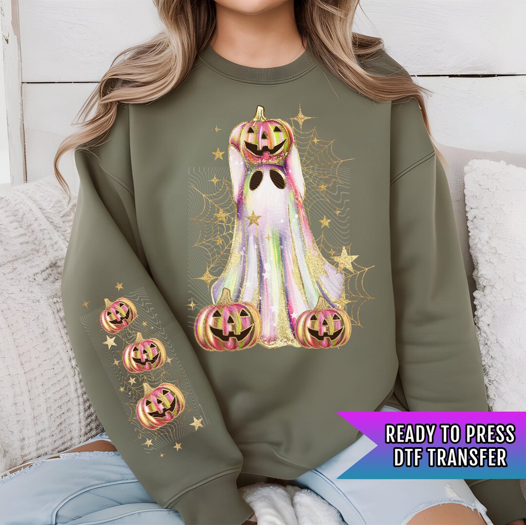 Ghost Season DTF Transfers Ready for Press, Halloween DTF Prints, Ghost ...