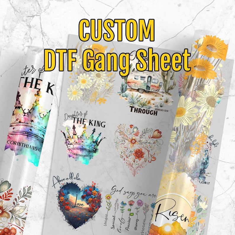 DTF Gang Sheet, DTF Transfer, Custom Gang Sheet, DTF Transfer Ready for Press, Heat Press ...