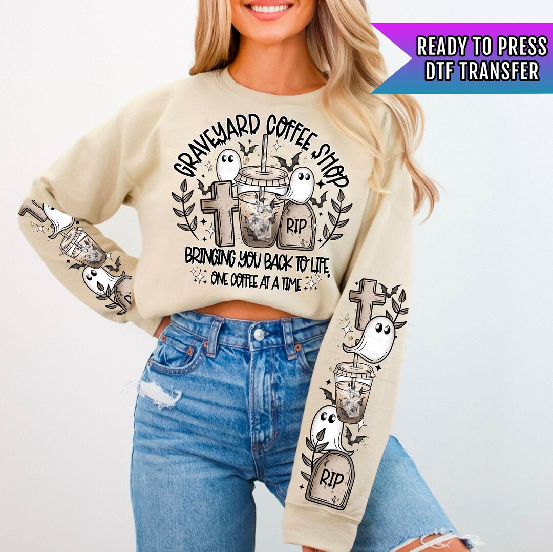 Ghosts Ready to Press, Halloween DTF Transfer, Halloween DTF Print ...