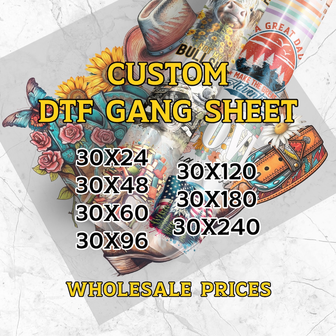DTF Transfer, DTF Print, DTF Transfer Ready for Press, Custom Gang ...