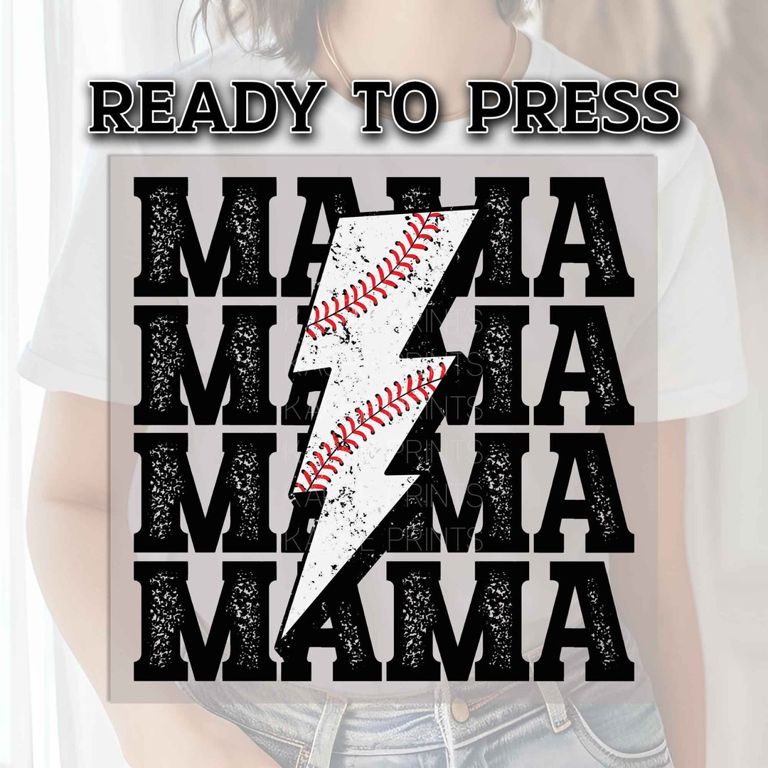 Baseball Mama DTF Transfers, DTF Transfer Ready for Press, Heat Press ...