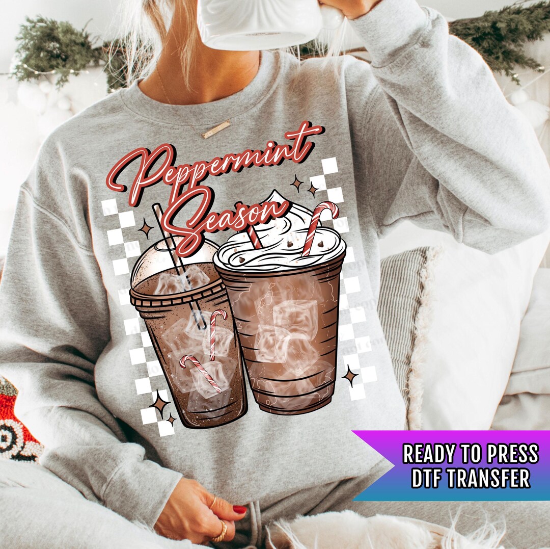 Peppermint Season DTF Transfers Ready for Press, Christmas DTF Prints ...