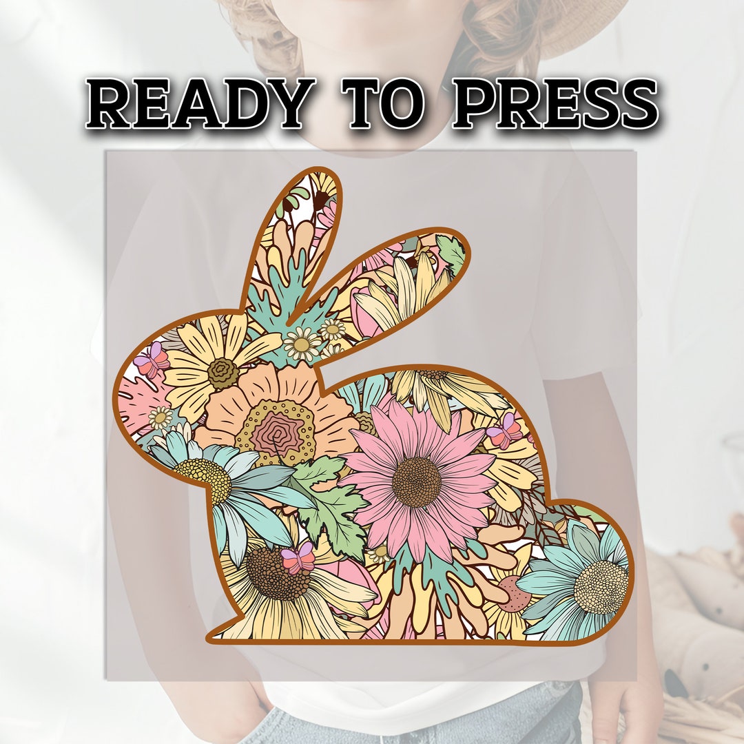 Easter Bunny DTF Transfer, DTF Transfer Ready for Press, Heat Press ...