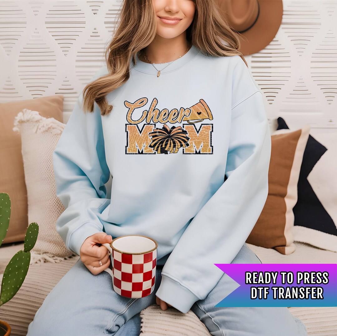 Cheer Mom DTF Transfers Ready for Press, Cheerleader DTF Print, Heat ...